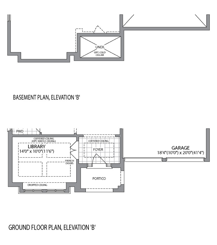 Basement House Plan Front Elevation
